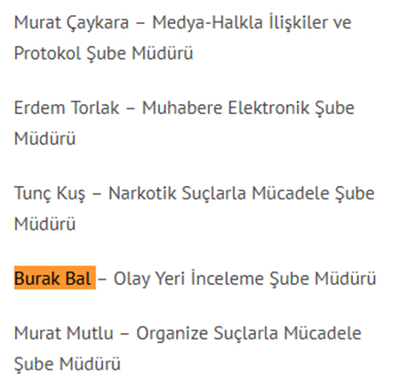 BURAK BAL, OLAY YERİ İNCELEME MÜDÜRÜ OLDU.. - Gündem Haberler