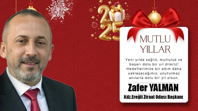 Zafer Yalman yeni yıl mesajı